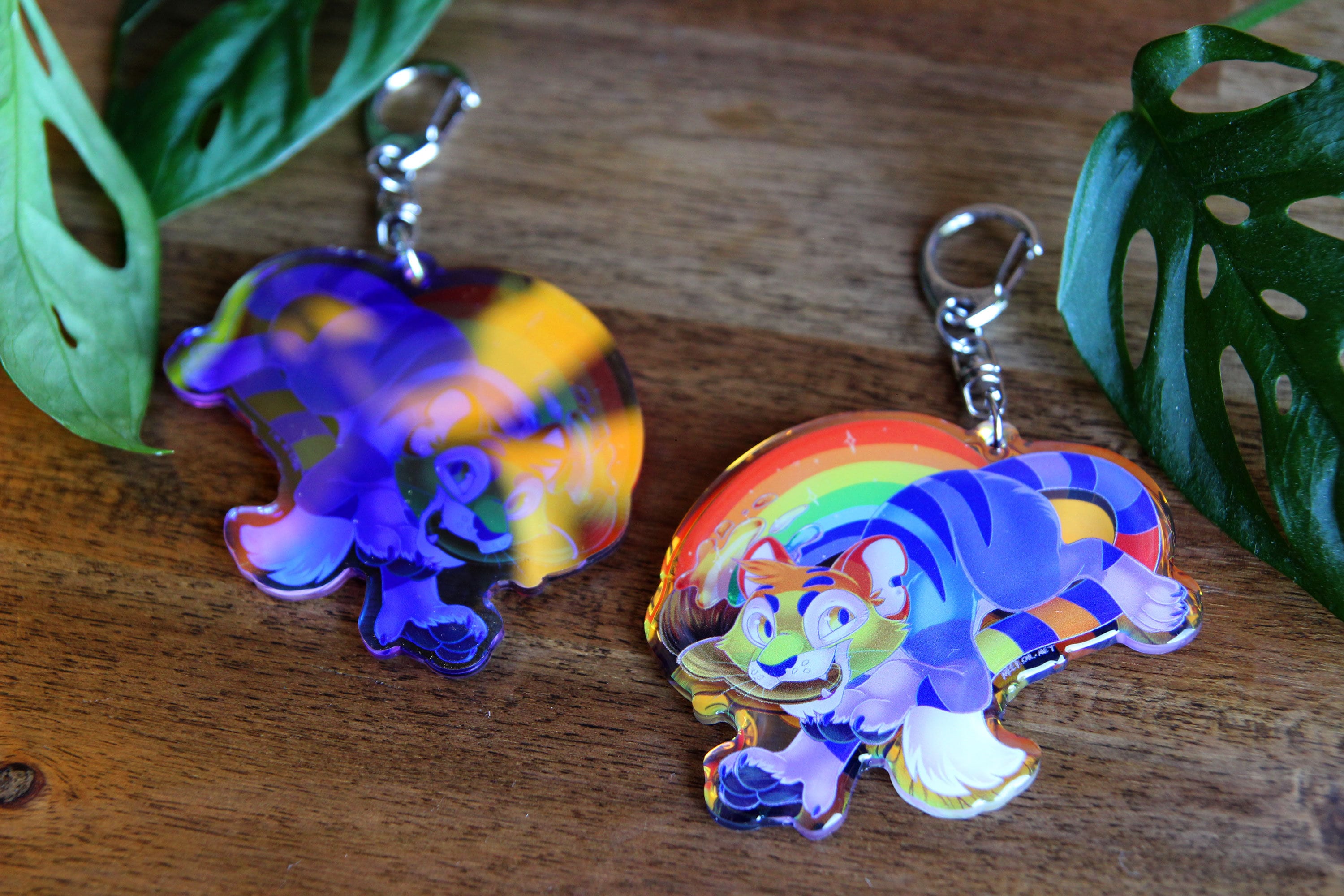RAINBOW KOUGRA Neopets Inspired Acrylic Holographic - Etsy