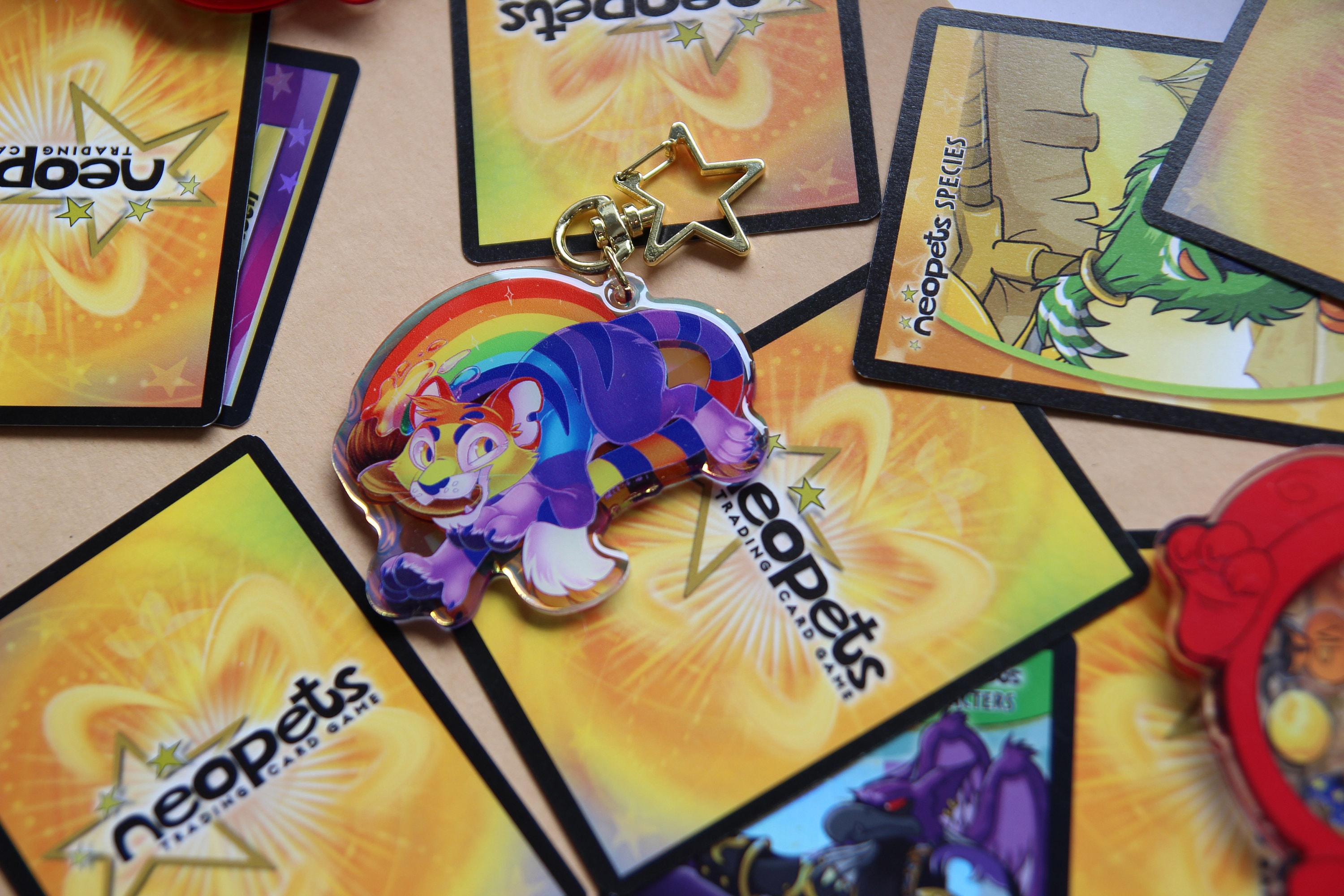 RAINBOW KOUGRA Neopets Inspired Acrylic Holographic - Etsy