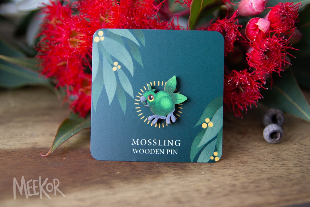 Mossling Wooden Pin: Australian Made Eucalypt Wood - Etsy