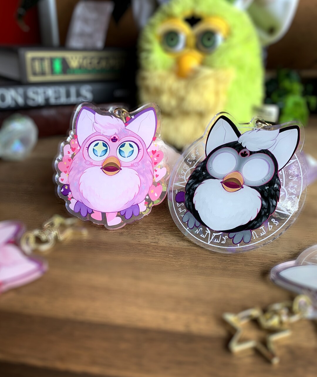 FURBY | BLESSED or CURSED - Acrylic Keychain Charm - Etsy