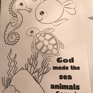 Toddler Preschoolers Coloring Book Christian God Wonderfully Made Bible ...