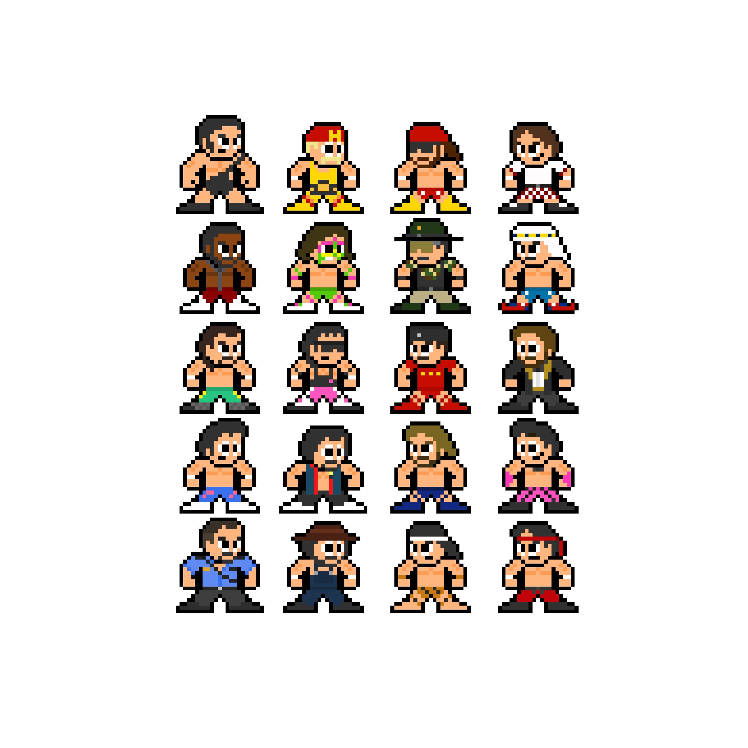 8-bit 80s WRESTLING Vinyl Decal Sticker Set Pixel Art - Etsy