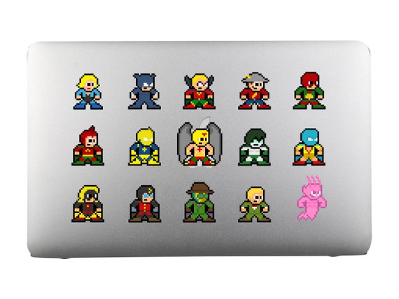 8bit Vinyl Decals JSA Set of 15 Pixel Art Sticker Sheet - Etsy