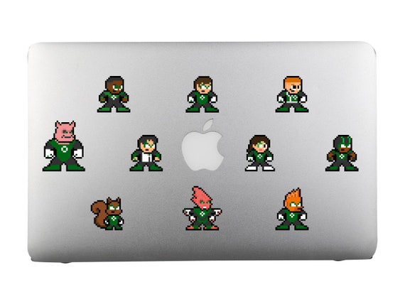 8bit Vinyl Decals GREEN LANTERN CORPS Set of 10 Pixel Art - Etsy