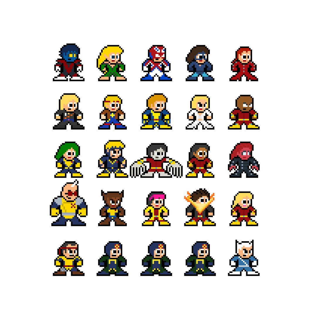 8-bit MARVELOUS MUTANTS Master Set #2 Vinyl Decal Stickers Pixel Art - Etsy