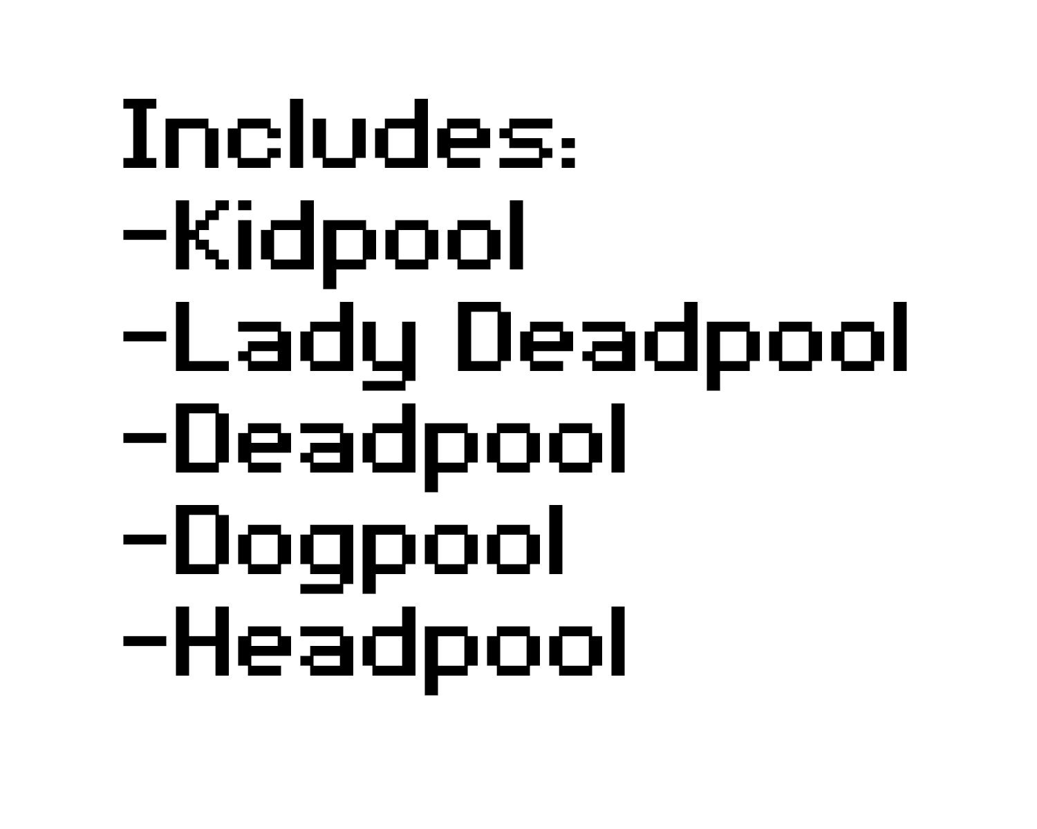 DEADPOOL CORPS, 8bit Vinyl Decals, Sheet of 5, Pixel Art, Sticker ...