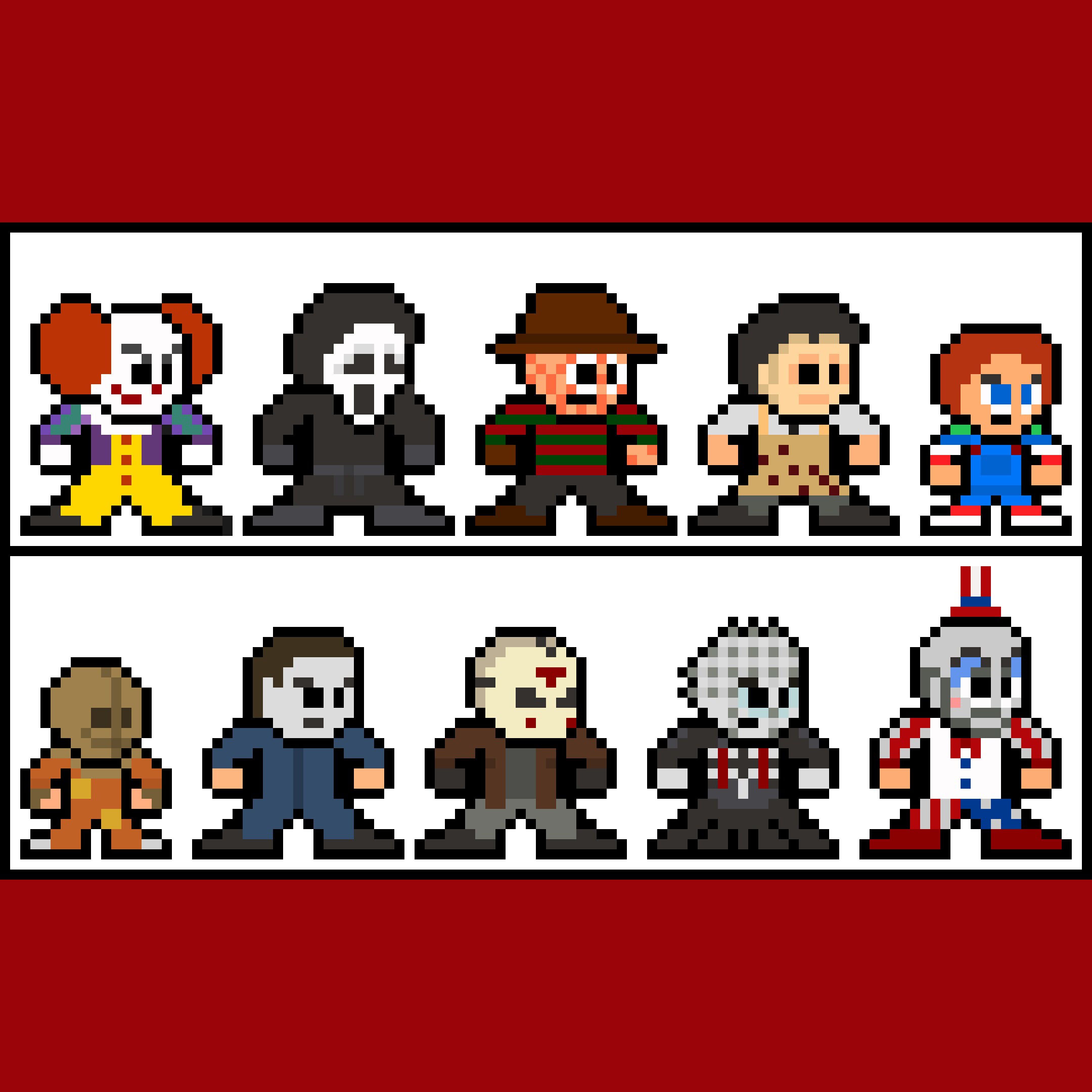 8-bit HORROR MOVIE ICONS Vinyl Aufkleber Sticker Sets Pixel | Etsy