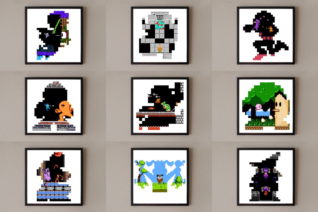 RETRO GAMING PRINTS, 12 X 12 Print, Poster Prints, for Game Rooms, for ...