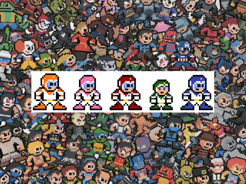 8bit Vinyl Decals, VOLTRON, Set of 5, Pixel Art, Sticker Sheets, for ...