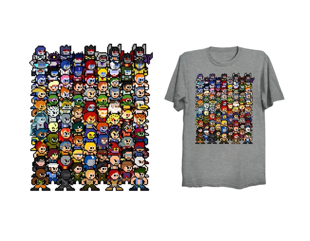 8-bit 80s CARTOON T-shirt Retro Style 8bit Shirt - Etsy