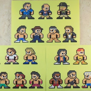 8-bit 80s WRESTLING Vinyl Decal Sticker Set Pixel Art - Etsy