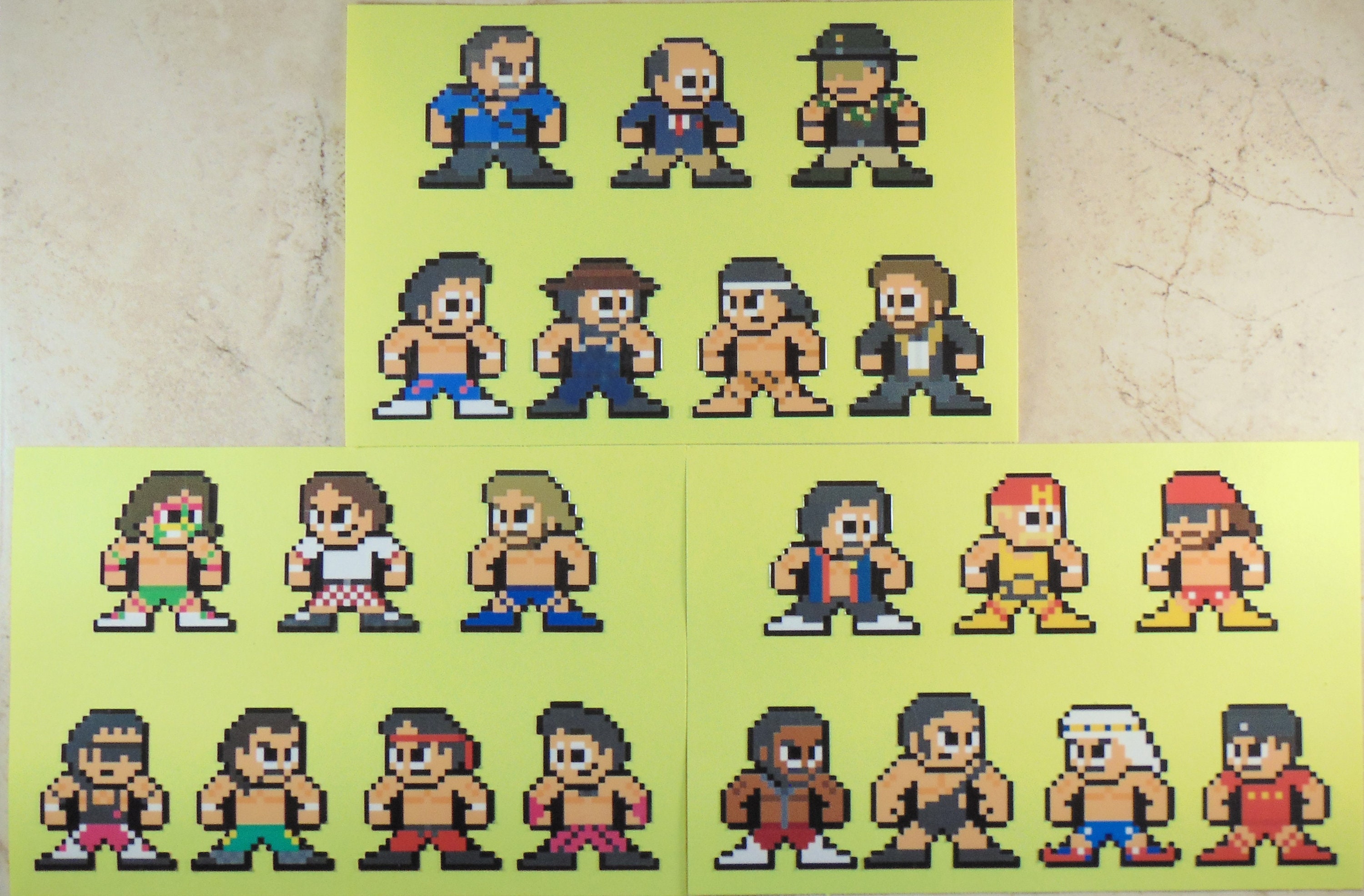 8-bit 80s WRESTLING Vinyl Decal Sticker Set Pixel Art | Etsy