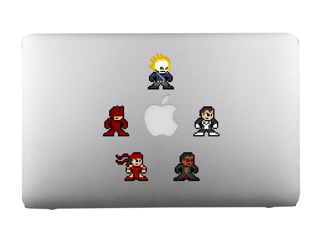 8bit Vinyl Decals, STREET LEVEL HEROES, Set of 5, Pixel Art, Sticker ...