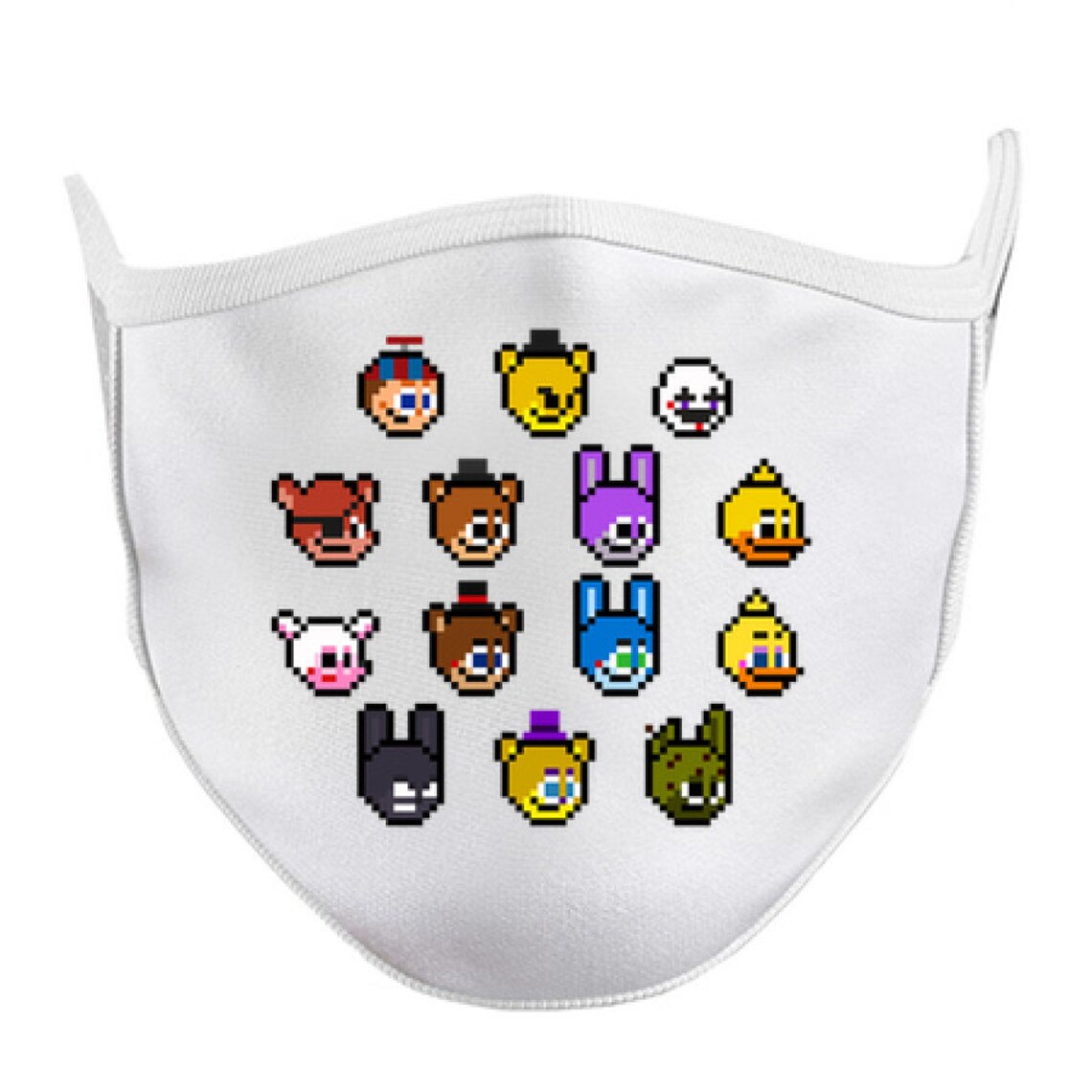 8-bit FNAF Face Mask Retro Style 8bit NES Five Nights at | Etsy