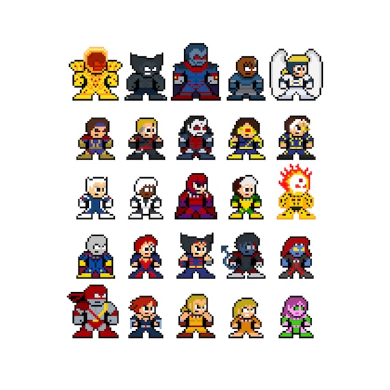 8-bit AGE OF APOCALYPSE Master Set Vinyl Decal Stickers Pixel - Etsy