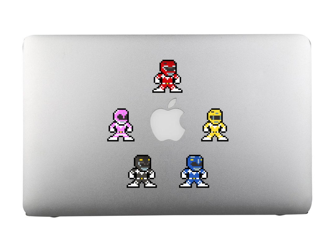 8bit Vinyl Decals, MMPR, Set of 5, Pixel Art, Sticker Sheets, for ...