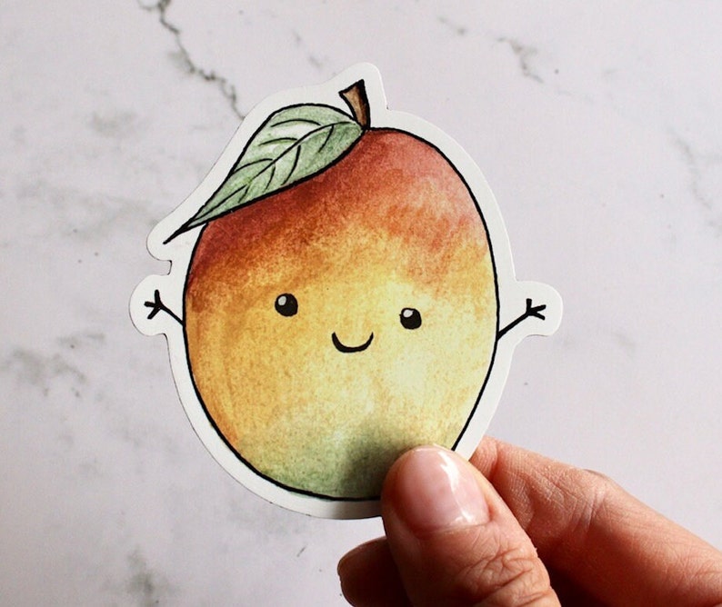 Smiley Mango Magnet for Fridge Cute Hawaii Fruits | Etsy