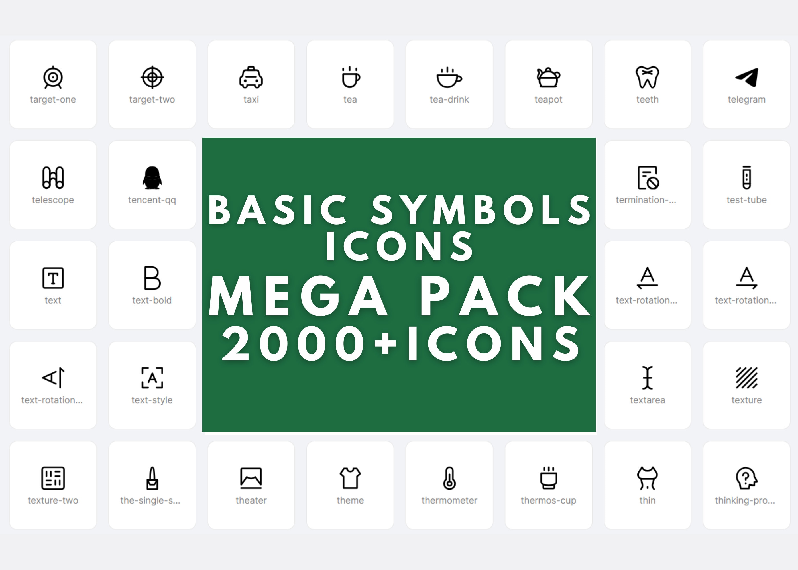 Basic Symbols Icons Megapack Illustration Vector Icons Common Essential ...
