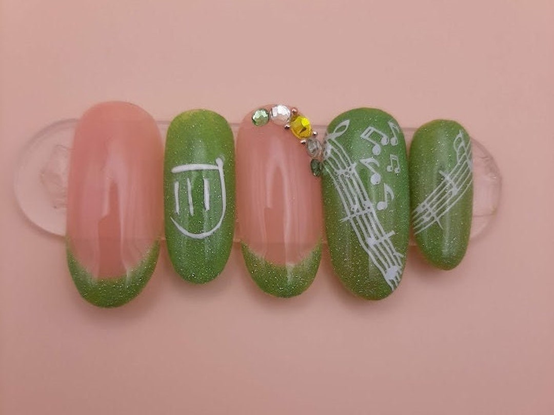 Final Fantasy XIV Bard Job Stone Inspired Handmade Press-on Nails - Etsy