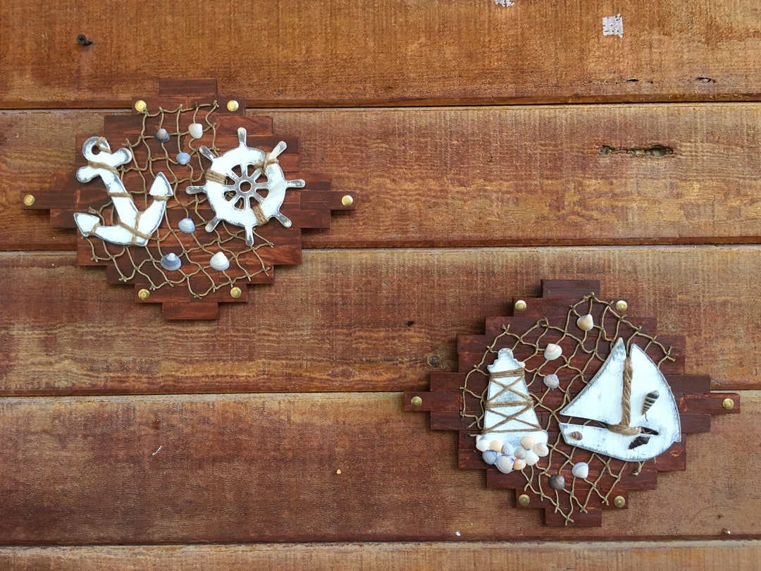 Nautical Wood Wall Plaques, Nautical Decor, Home Decor, Housewarming ...