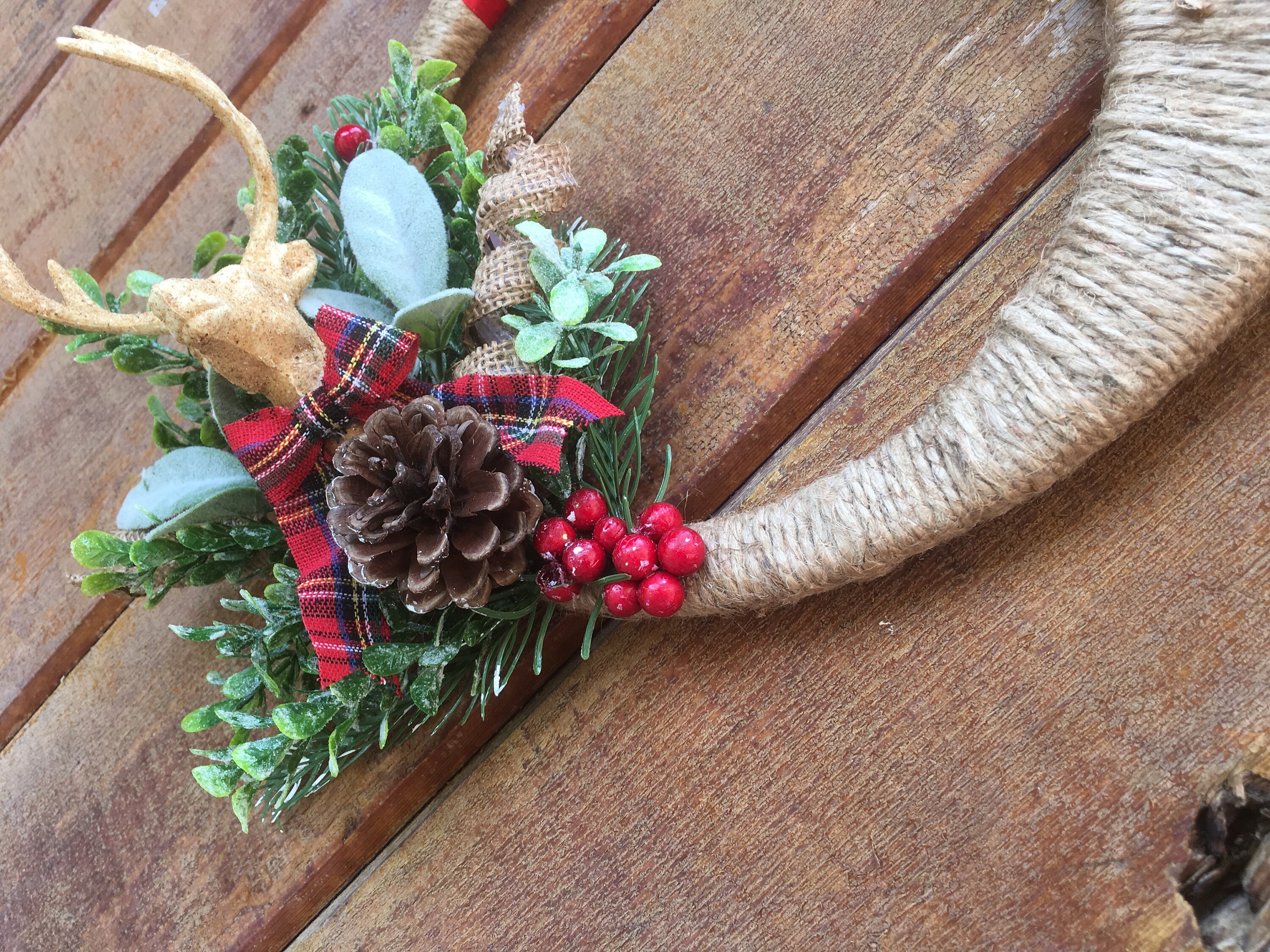 Deer, Joy Jute Wreath, Christmas Decorations, Wreaths, Farmhouse Decor ...
