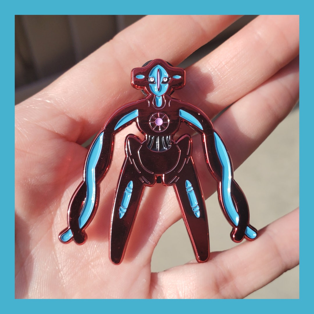 Deoxys Pokemon Enamel Pin 2 Inch Red Chrome and Soft Enamel - Etsy