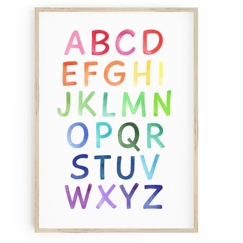 Rainbow Print Instant Download Rainbow Watercolor Wall | Etsy