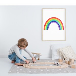 Rainbow Print - Instant Download, Rainbow Watercolor Wall Decor ...