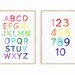 Alphabet and Numbers Print Set - Instant Download, Set of 2 Alphabet ...
