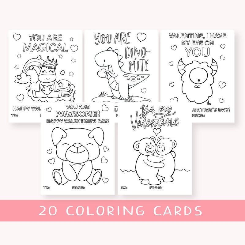 Coloring Cards Printable - Etsy