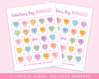 Valentine Class Party Game Two Pack Valentine Party Kids - Etsy