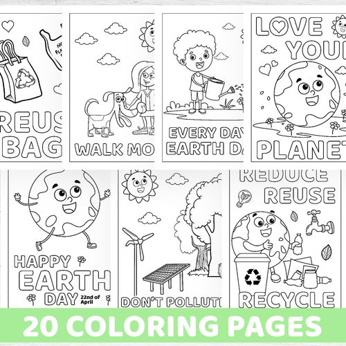 Earth Day Printable Worksheets - Etsy