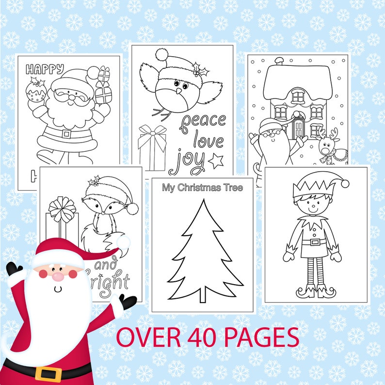 Christmas Coloring Pages for Kids | Christmas Party Activity ...