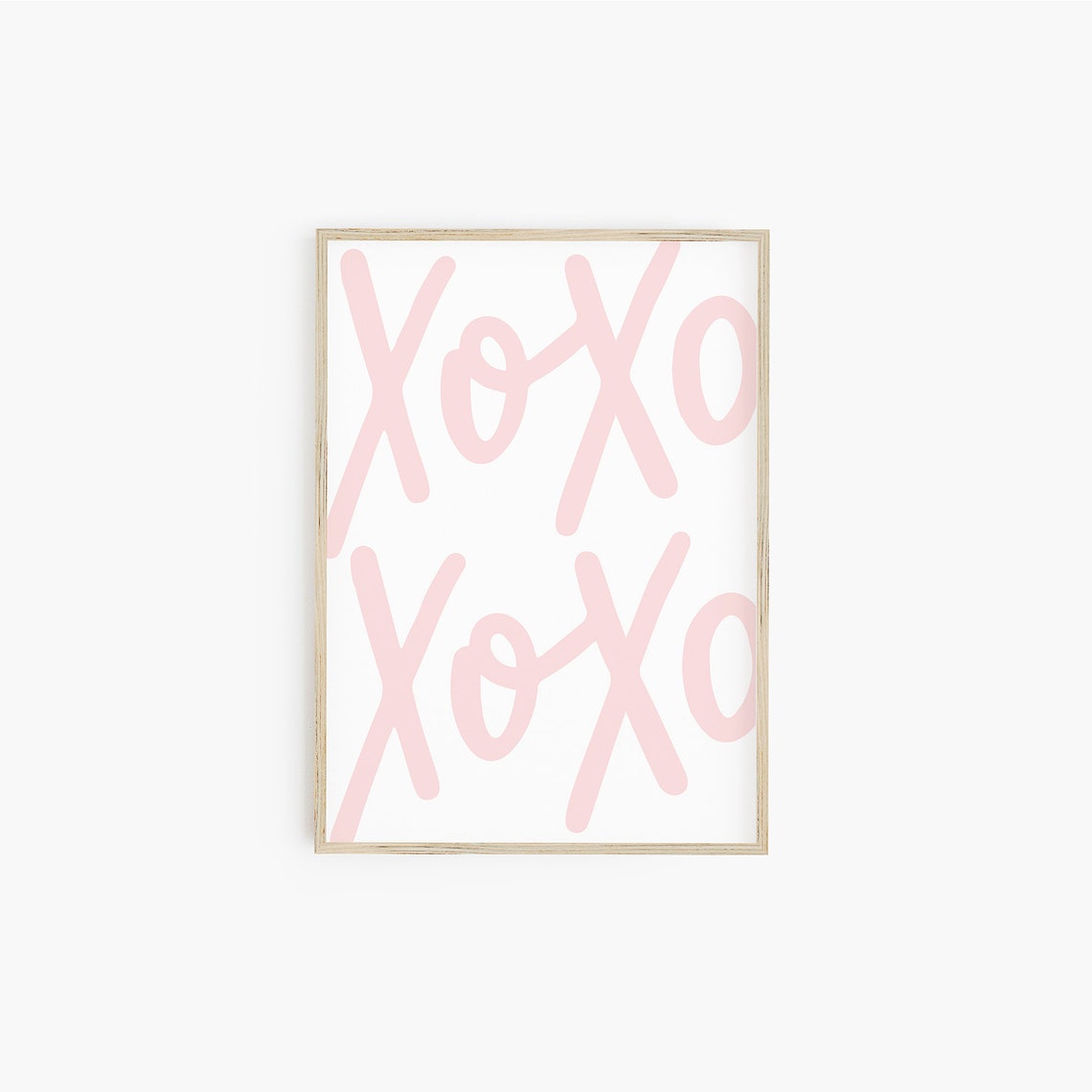 X and O Print - Pastel Pink Hugs & Kisses Art (digital Download) - Etsy
