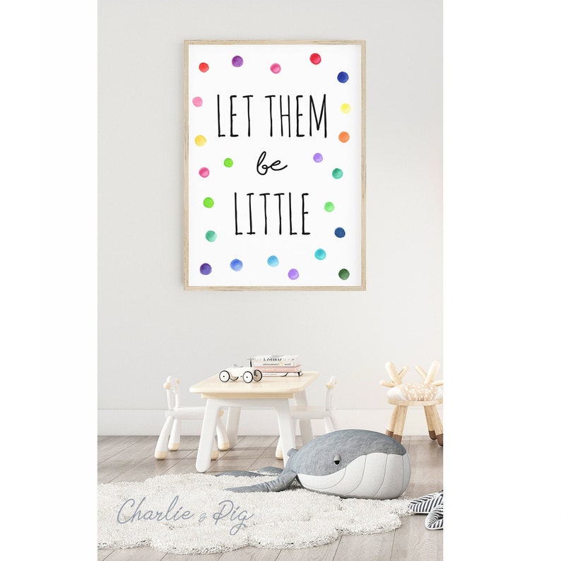 Let Them Be Little Printable Instant Download Kids Playroom - Etsy