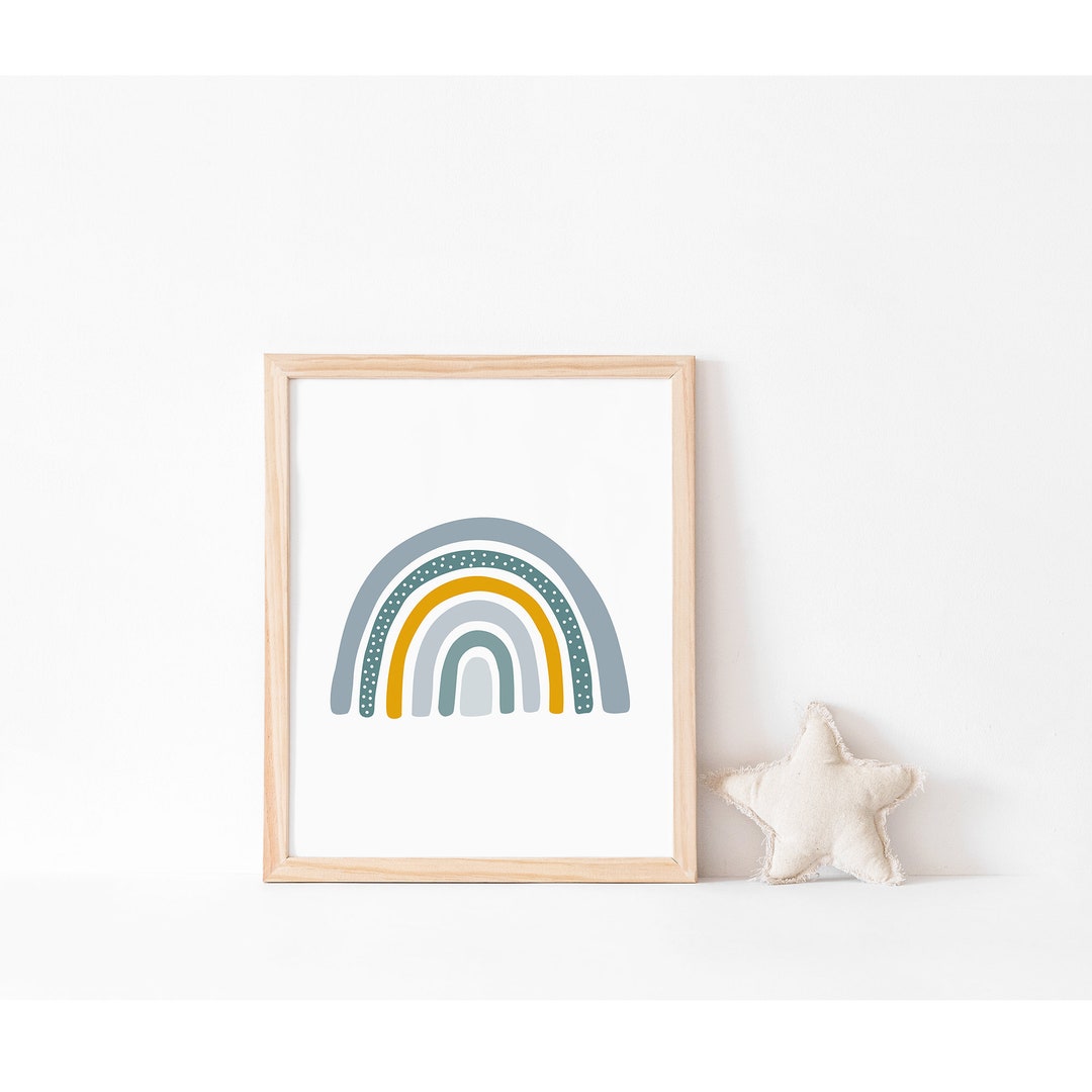 Boys Rainbow Printable - Instant Download, Boys Rainbow Portrait, Boys ...