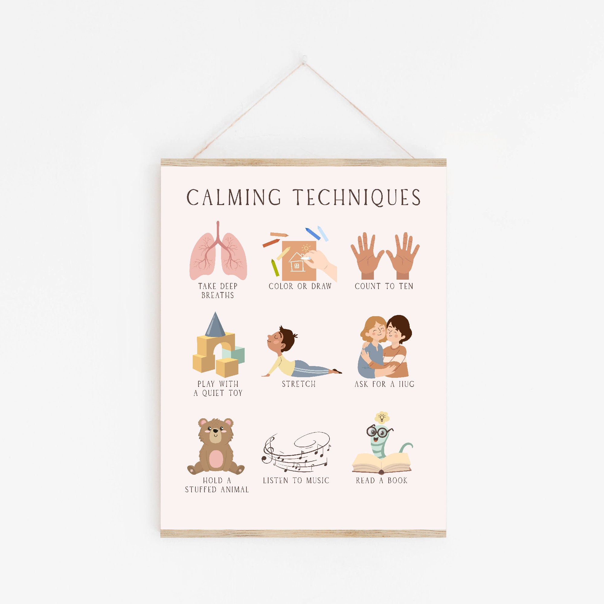 Calming Corner Set of 4 Posters for Girls Montessori - Etsy