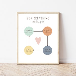 Box Breathing Technique Poster, Calming Corner, Mindfulness Breathing ...