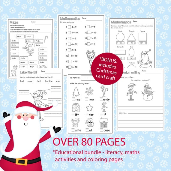 Christmas Classroom Activities Printable Christmas | Etsy