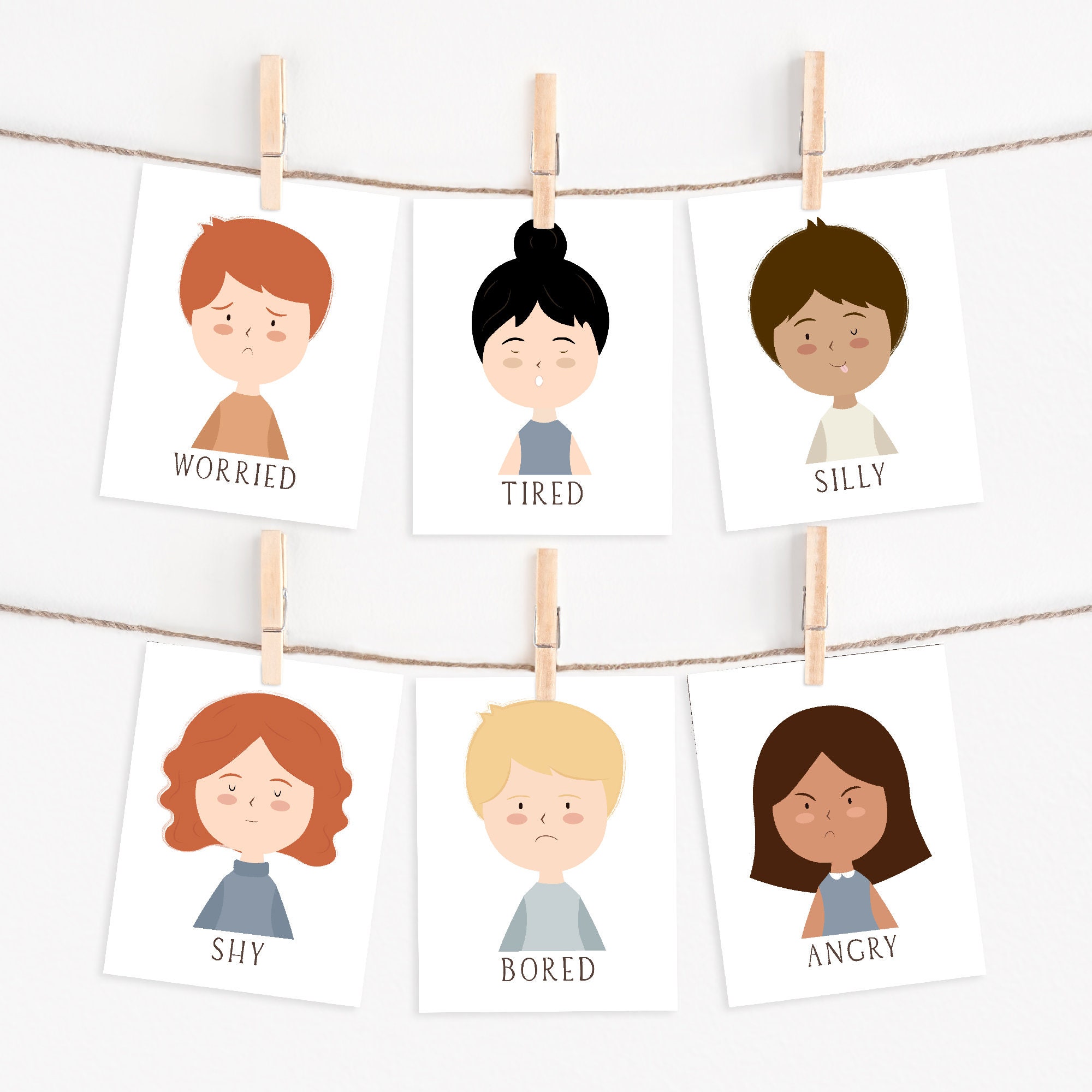 Emotions Flashcards Feelings Flash Cards Printable | Etsy