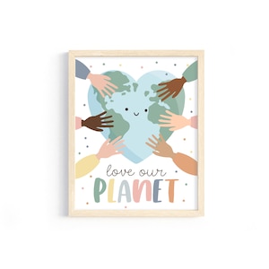 Cute Earth Day Posters, Set of 6, Classroom Decor, Bulletin Board ...
