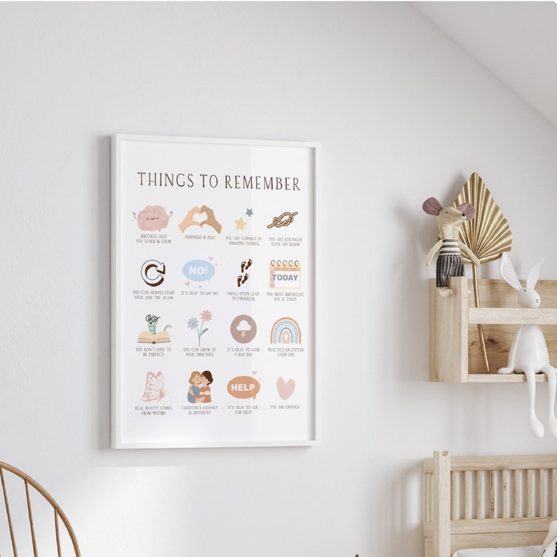 Things to Remember, Therapy Office Decor, Positive Affirmations, School ...