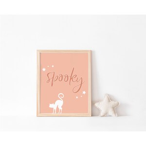 Set of 6 Halloween Printable Wall Art- Instant Download, Pink Halloween ...