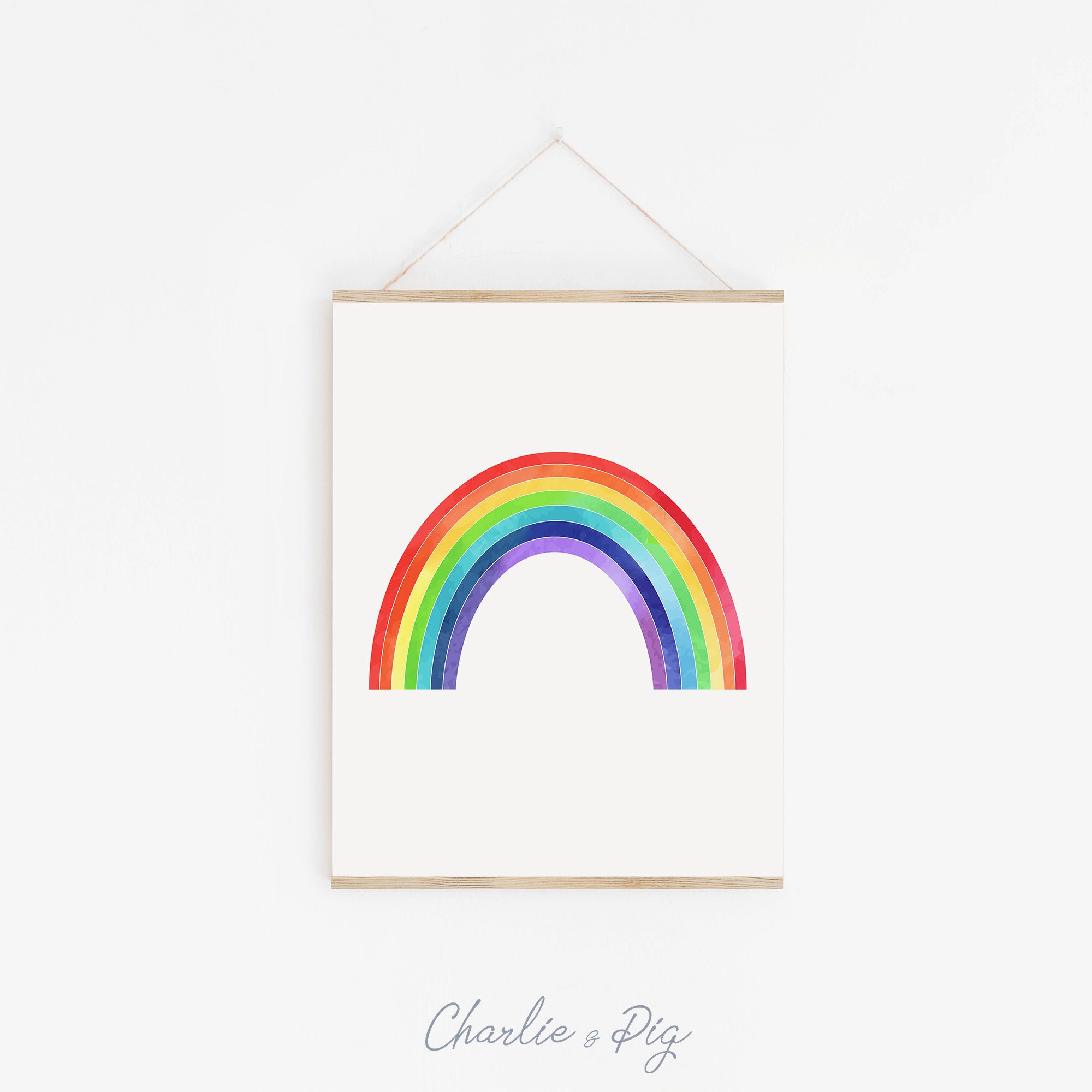 Rainbow Print Instant Download Rainbow Watercolor Wall - Etsy
