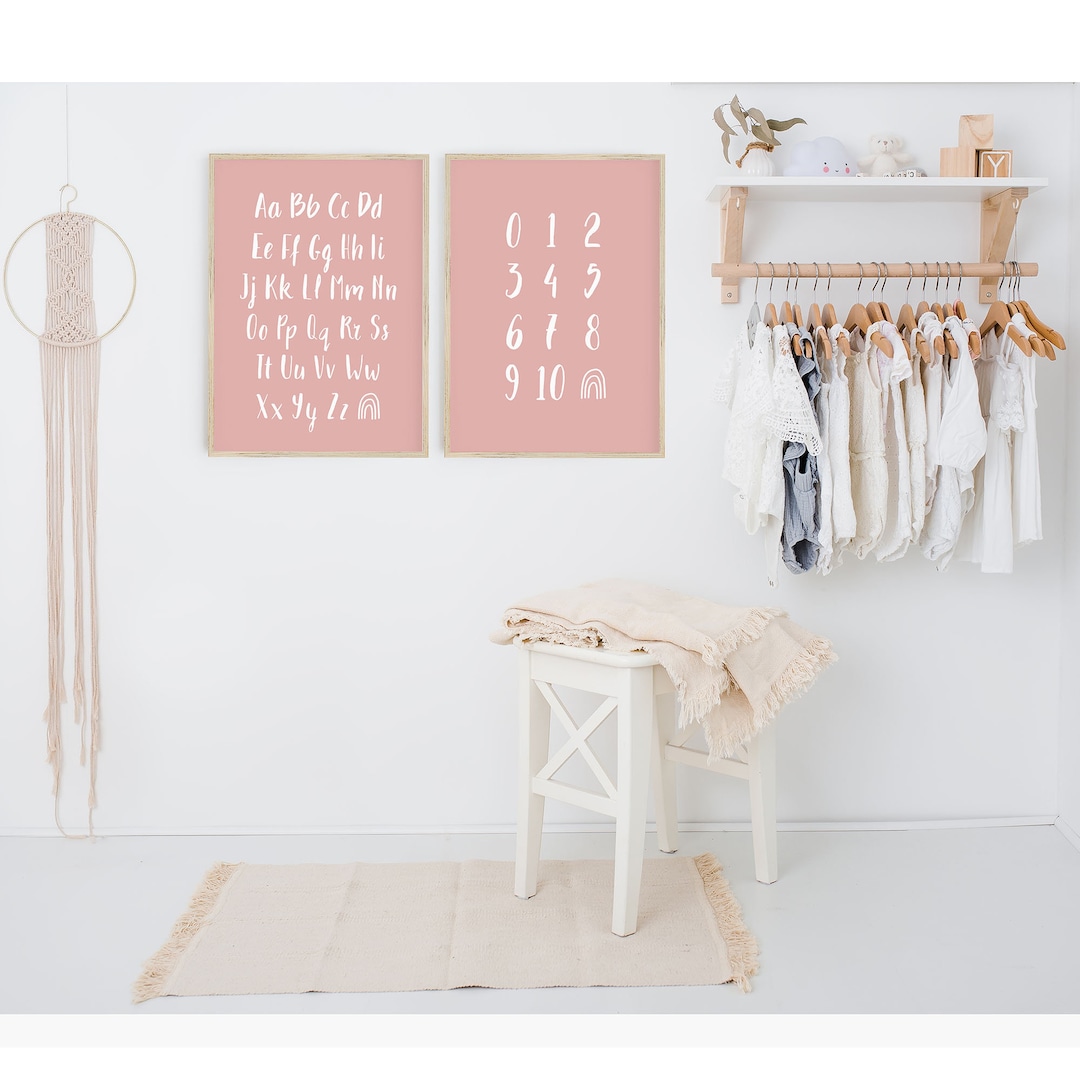 Boho Alphabet Print Set - Instant Download, Girls Nursery Decor, Girls ...