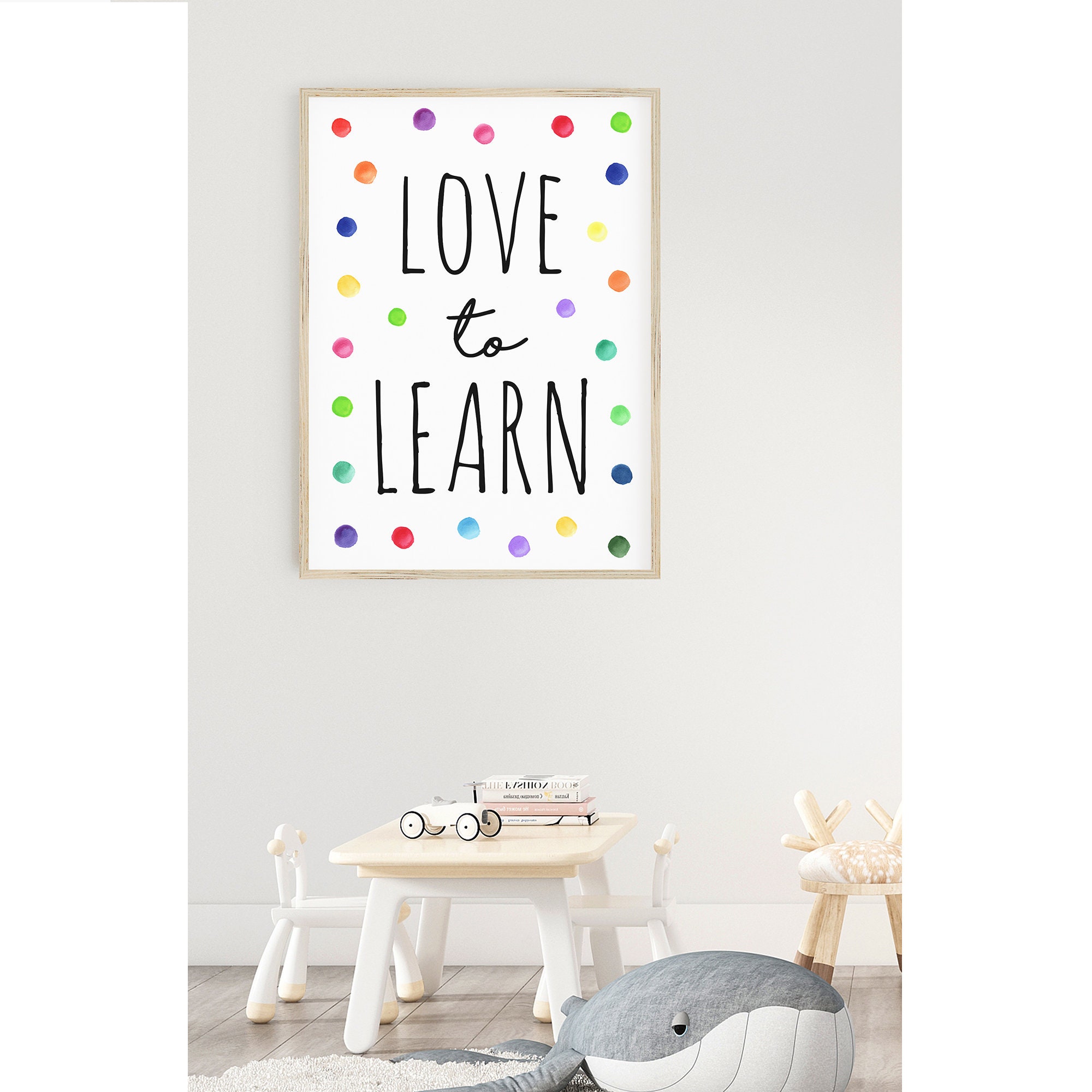 Love to Learn Printable Instant Download Classroom Rainbow | Etsy