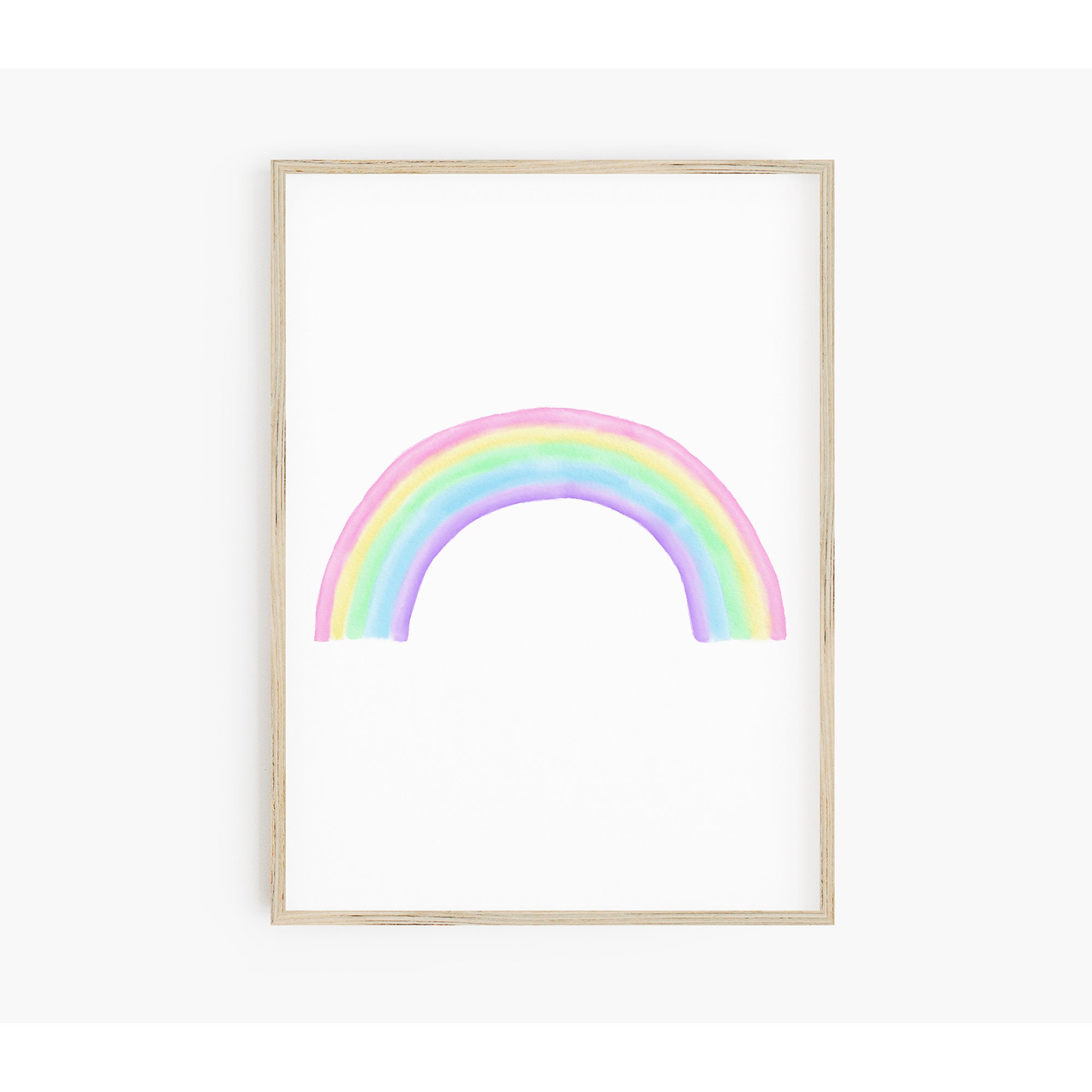 Room Decor Watercolor Rainbow Print Instant Download Rainbow Baby ...