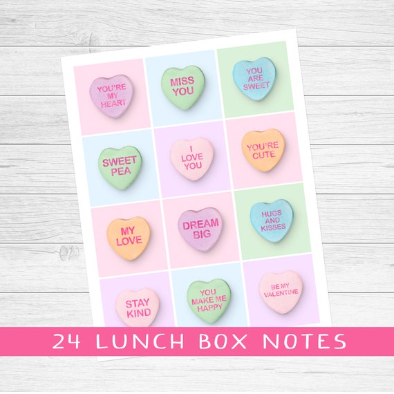 Valentine Lunch Notes Sweet Valentines Printable Gift Tags