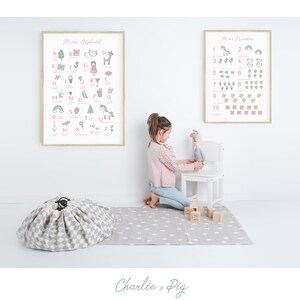 Personalised Girls Alphabet and Numbers Set Set of 2 - Etsy