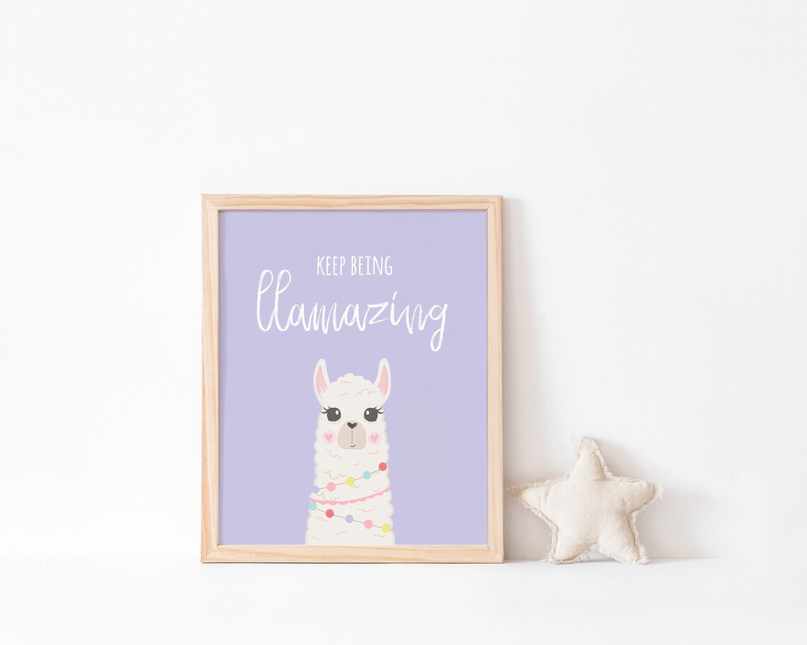 Llama Wall Art Instant Download Llama Print Llama Decor | Etsy